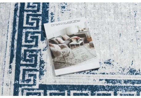 Dywany Luszczow Kusový koberec ANDRE pratelný 1213 řecký vintage protiskluz, bílá / modrý Rozměr koberce: 80 x 150 cm