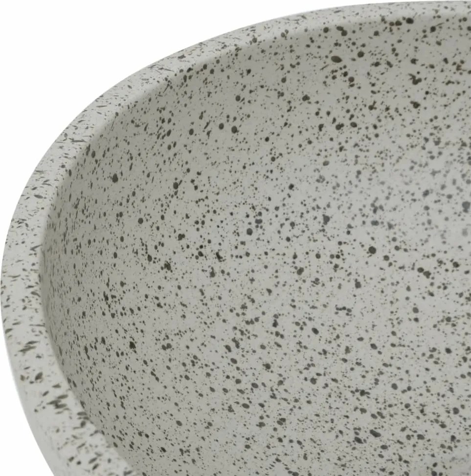 Umyvadlo na desku šedé kulaté Φ 41 x 14 cm keramika 155059