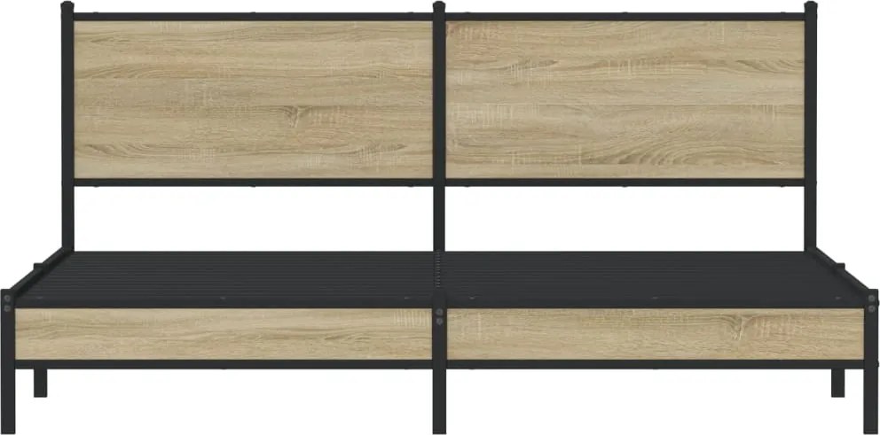 Kovový rám postele bez matrace dub sonoma 183 x 213 cm 3301392