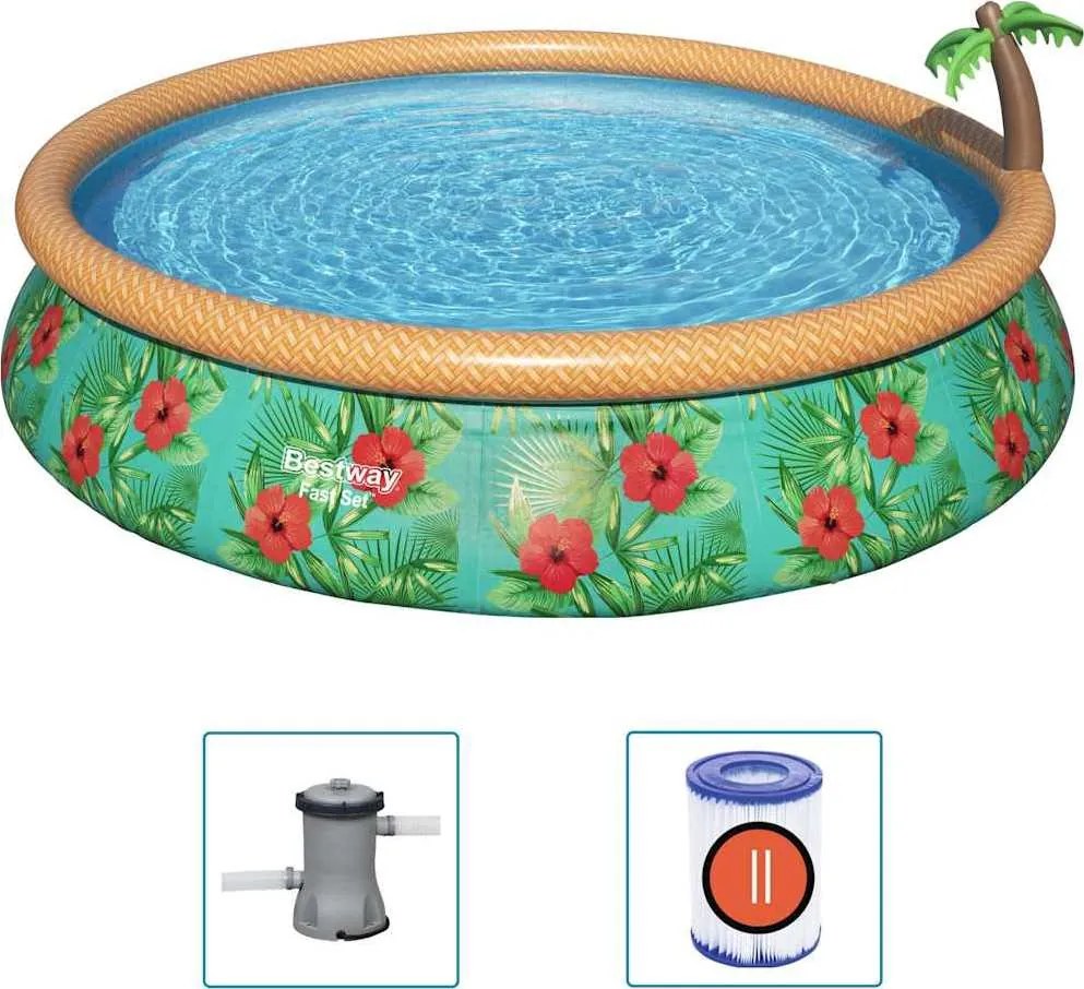 Bestway Fast Set Nafukovací bazénový set Paradise Palms 457 x 84 cm [92846]