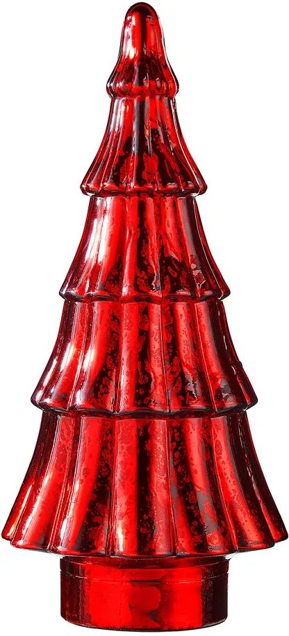 X-MAS Dekorační jedle skleněná 34 cm - červená