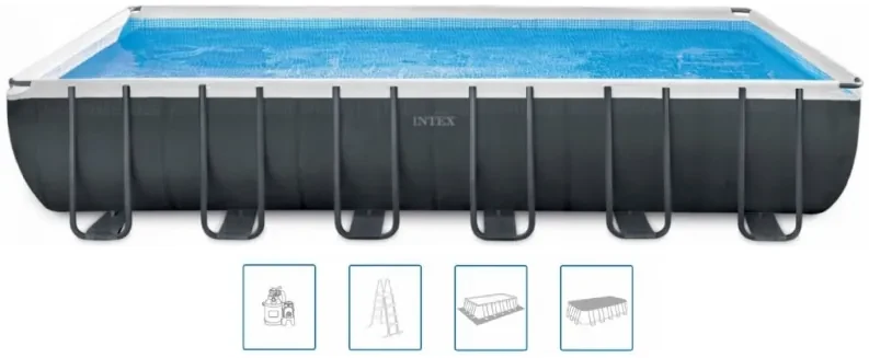 INTEX Ultra Rectangular Frame Pools Set Bazén 975 x 488 x 132 cm ...