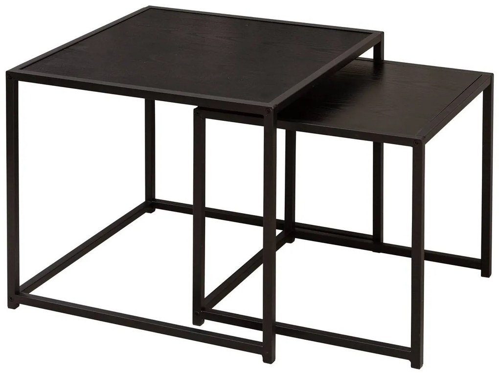 Sada odkládacích stolků Maille 50 cm černý jasan