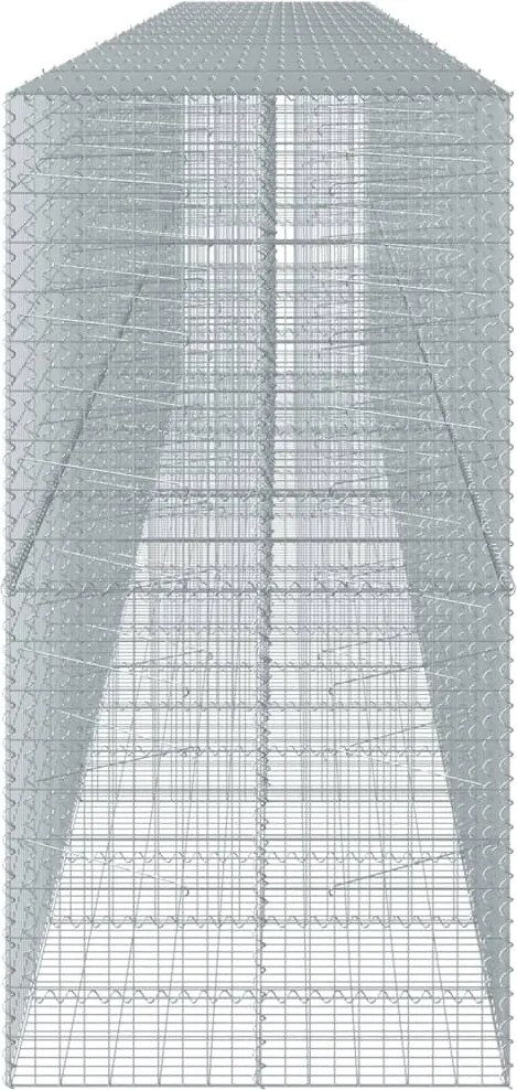 Gabionový koš s víkem 1 000 x 100 x 200 cm pozinkované železo 3295243