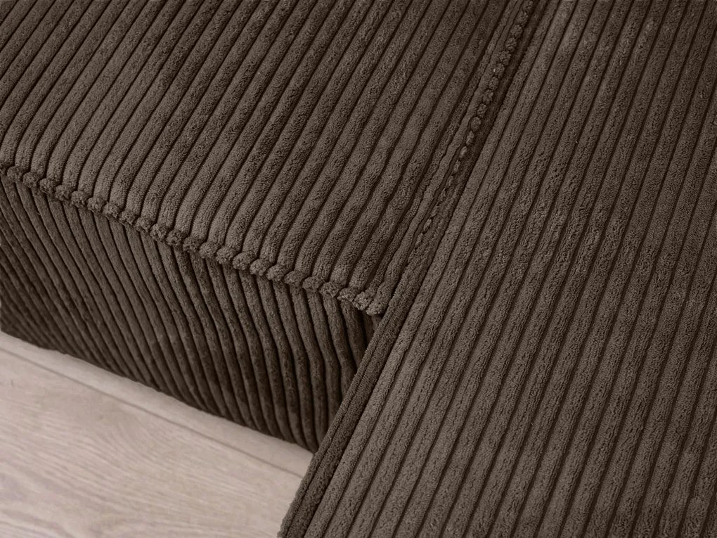Tmavě hnědá sedací souprava do U SMART COSARO 295x140 cm