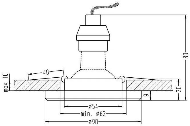 Bodové světlo SS-23 Candellux Modrá