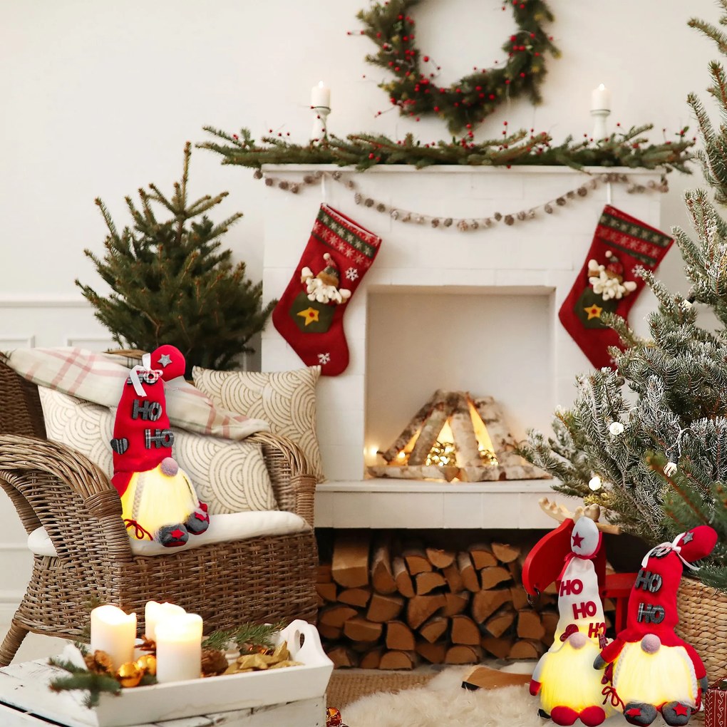 Tutumi - LED vánoční trpaslík 36cm YX058, bílá, CHR-09507