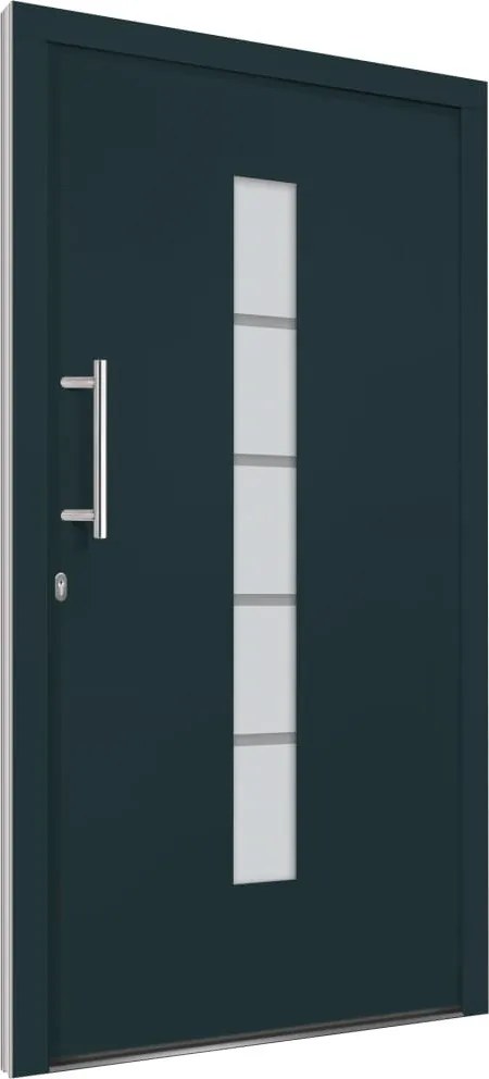 vidaXL Vchodové dveře hliník a PVC 100 x 210 cm [3056816] Barva: Bílá