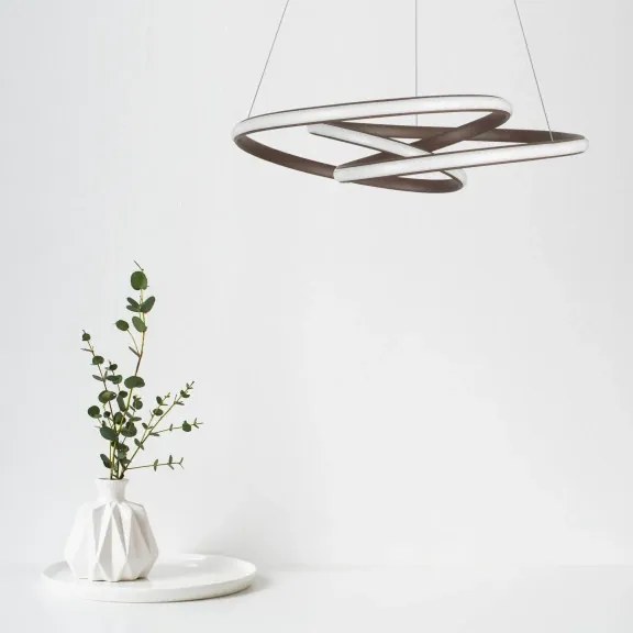LED lustr Menton 52 Hnědá