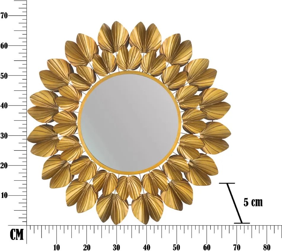 Nástěnné zrcadlo Mauro Ferretti Goldy, ø 78,5 cm
