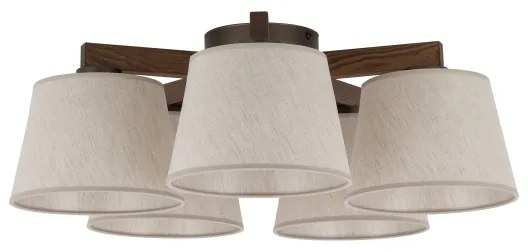 BRILAGI - LED Přisazený lustr LATTE 5xE27/15W/230V borovice/krémová