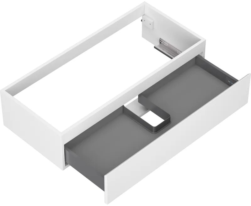 Mexen Orio, koupelnová skříňka 100 cm, 1 zásuvka, bílá matná, 91A10-10023-1-BF01