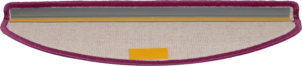 Schodové rohože 15 ks 65 x 21 x 4 cm růžové, půlkulaté, velké 322381