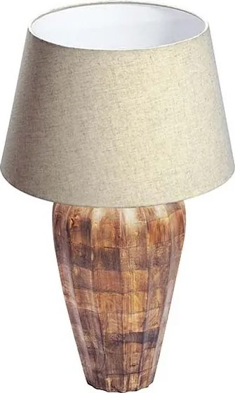 Designová stolní lampa Desmond 65 cm béžová / hnědé mango