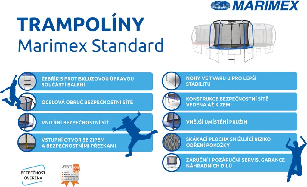 Marimex Standard 244 cm + vnitřní ochranná síť + žebřík 19000080