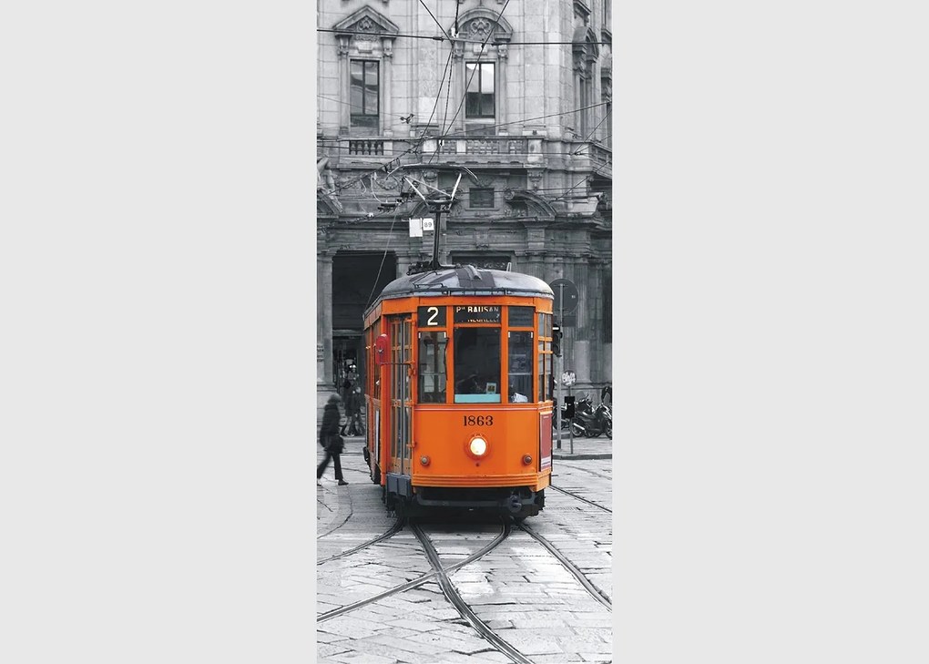 Vliesová fototapeta na zed' Retro Tramvaj | 202 x 90 cm | DFTNV2882