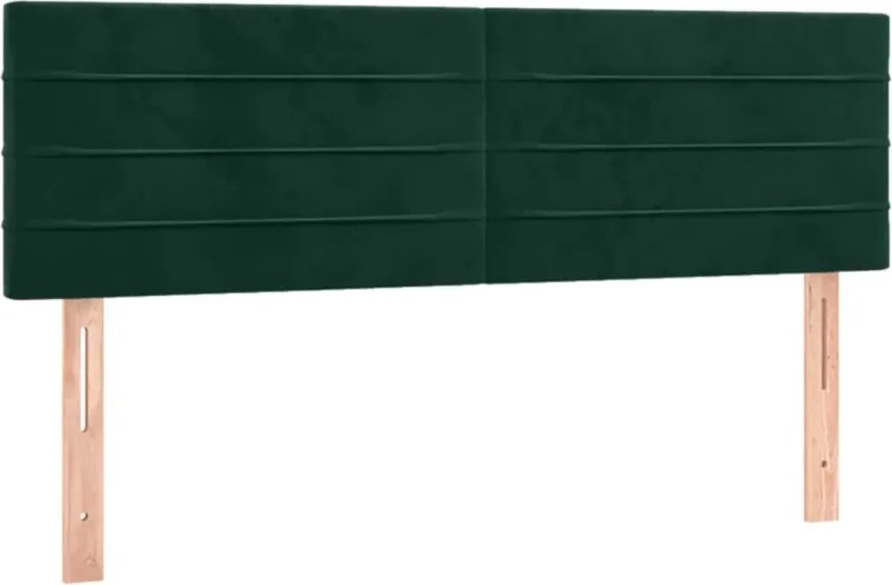 Box spring postel s matrací tmavě zelená 140x190 cm samet 3141362