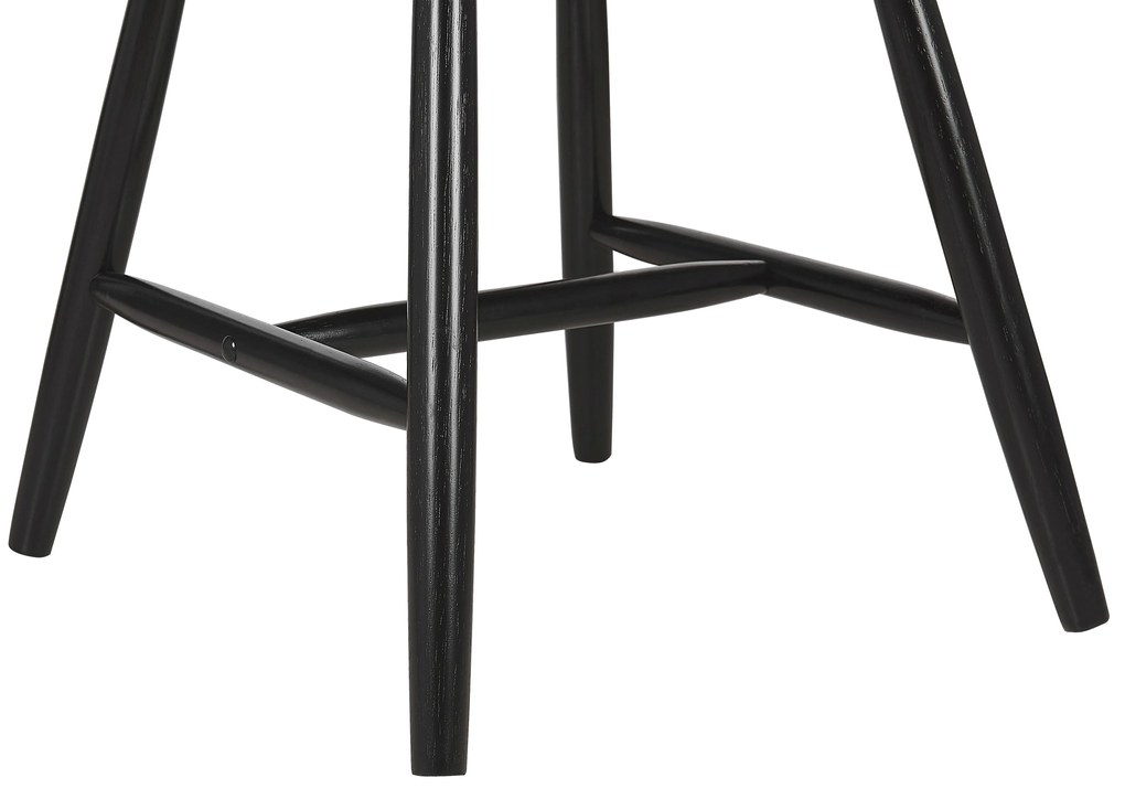 Sada 2 dřevěných jídelních židlí černé BURGES Beliani