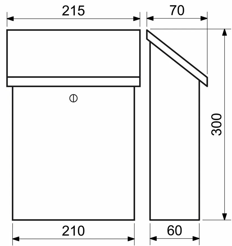 Richter Poštovní ocelová schránka Vigo, bílá