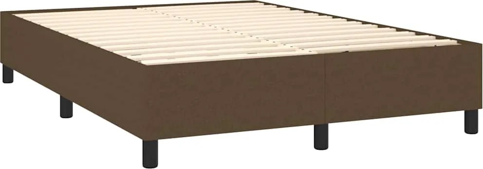 Box spring postel s matrací tmavě hnědá 140x190 cm textil 3128120