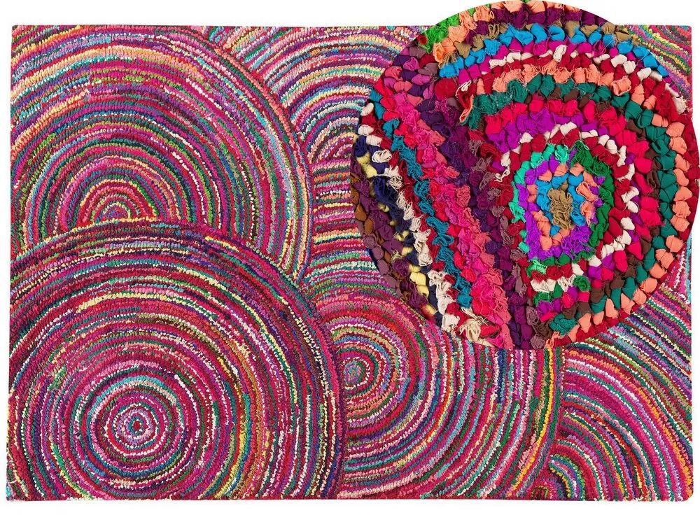 Pestrobarevný koberec s kruhy 160x230 cm KOZAN Beliani