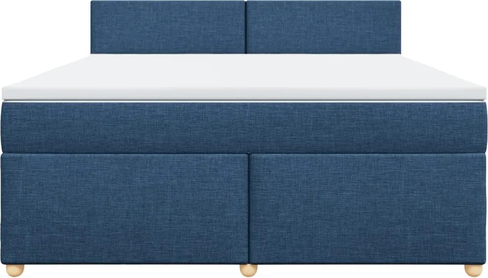 Box spring postel s matrací modrá 180x200 cm textil 3286758