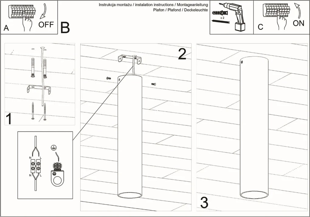Sollux Lighting Stropní svítidlo LAGOS 30 bílé