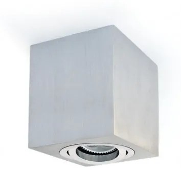 ONE Light čtyřhranné hliníkové stropní svítidlo 90 x 90 mm, 10W, 100-240V, Barva svítidla  HLINÍK ONE LIGHT 12105AC/AL