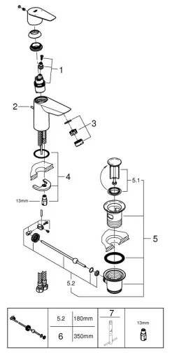 GROHE 24196001 - Umyvadlová baterie START velikost S lesklý chrom