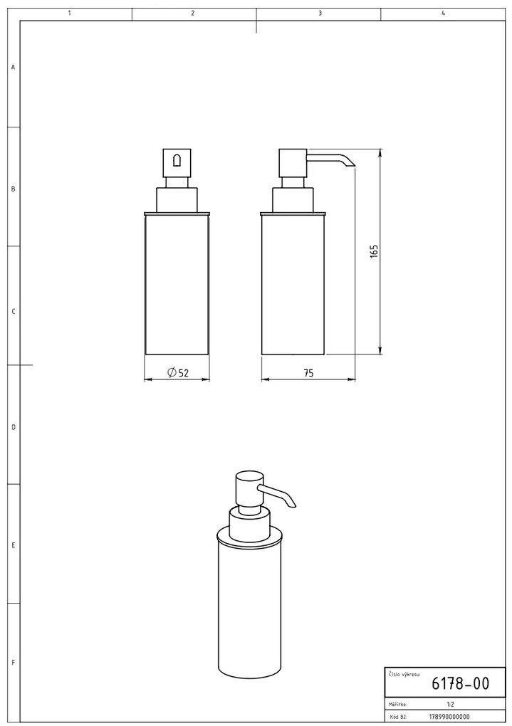 Novaservis - Dávkovač mýdla pro postavení kov Metalia 1 chrom, 6178,0