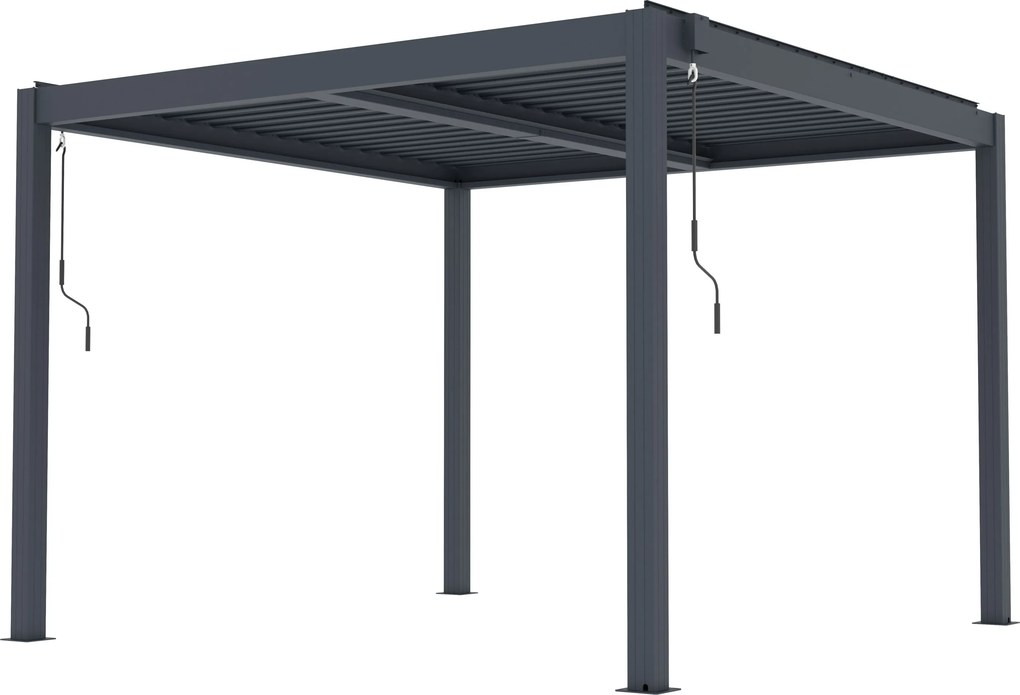 Bioklimatická pergola G21 Austin Premium 3x3 m, antracitová hliníková