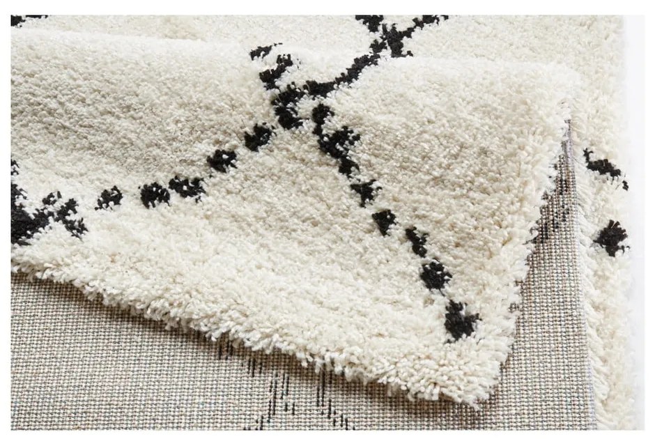 Béžovo-černý koberec Mint Rugs Allure Ronno Black Cream, 120 x 170 cm