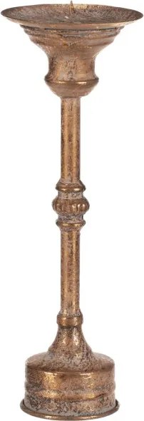 Kovový svícen 27 cm zlatý FUP514