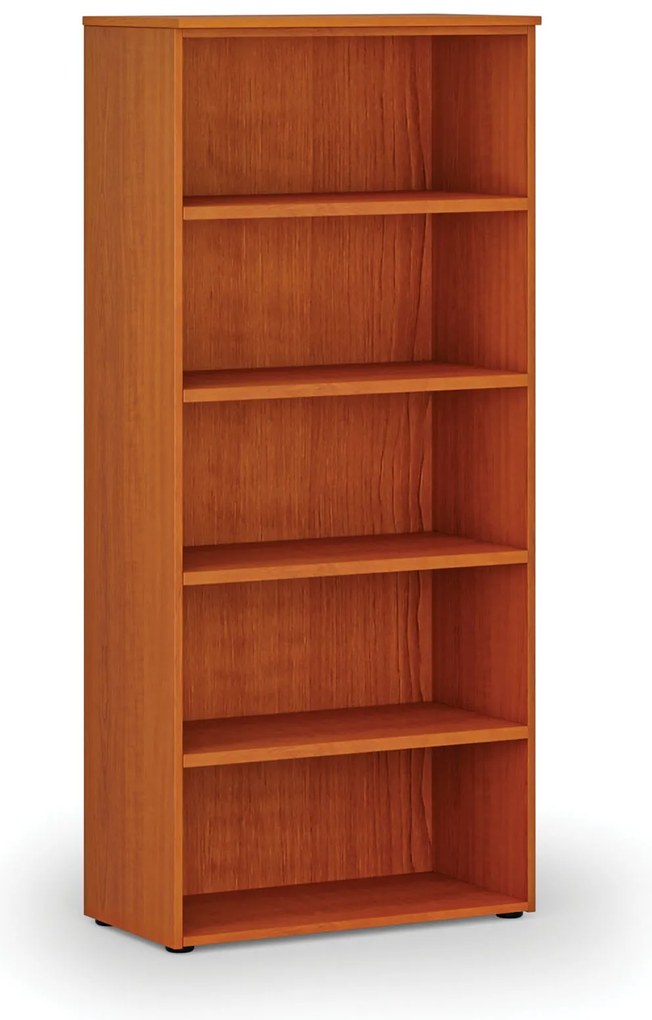 Kancelářský regál PRIMO WOOD, 800 x 420 x 1781 mm, třešeň
