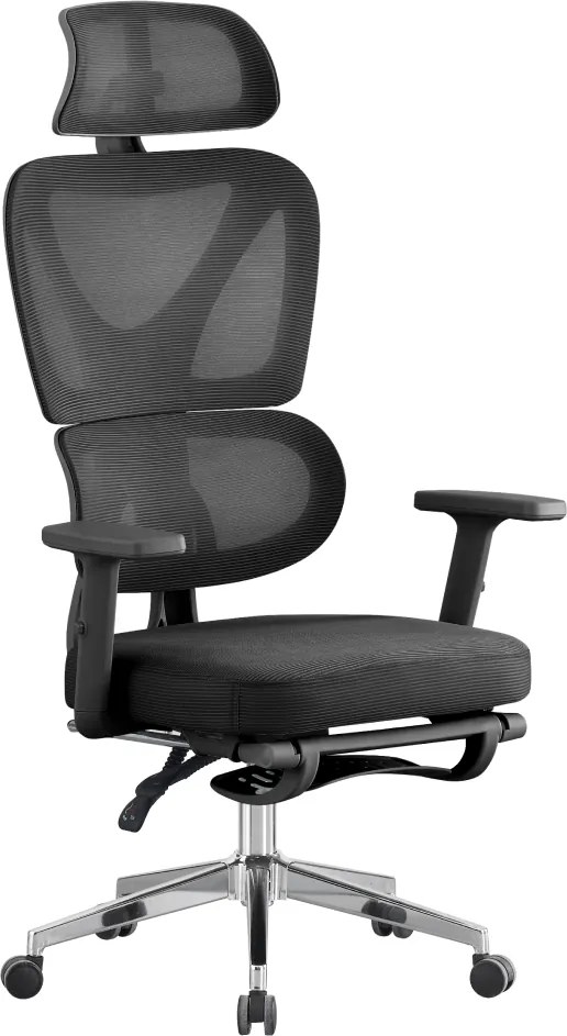 Ergonomická kancelářská židle SUPREME - černá síťovina