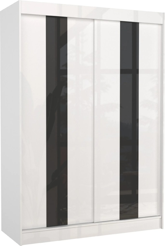 ADRK Furniture Posuvná skříň s lacobelem KAREN 150 SW-KAR-W+BL-150+A275