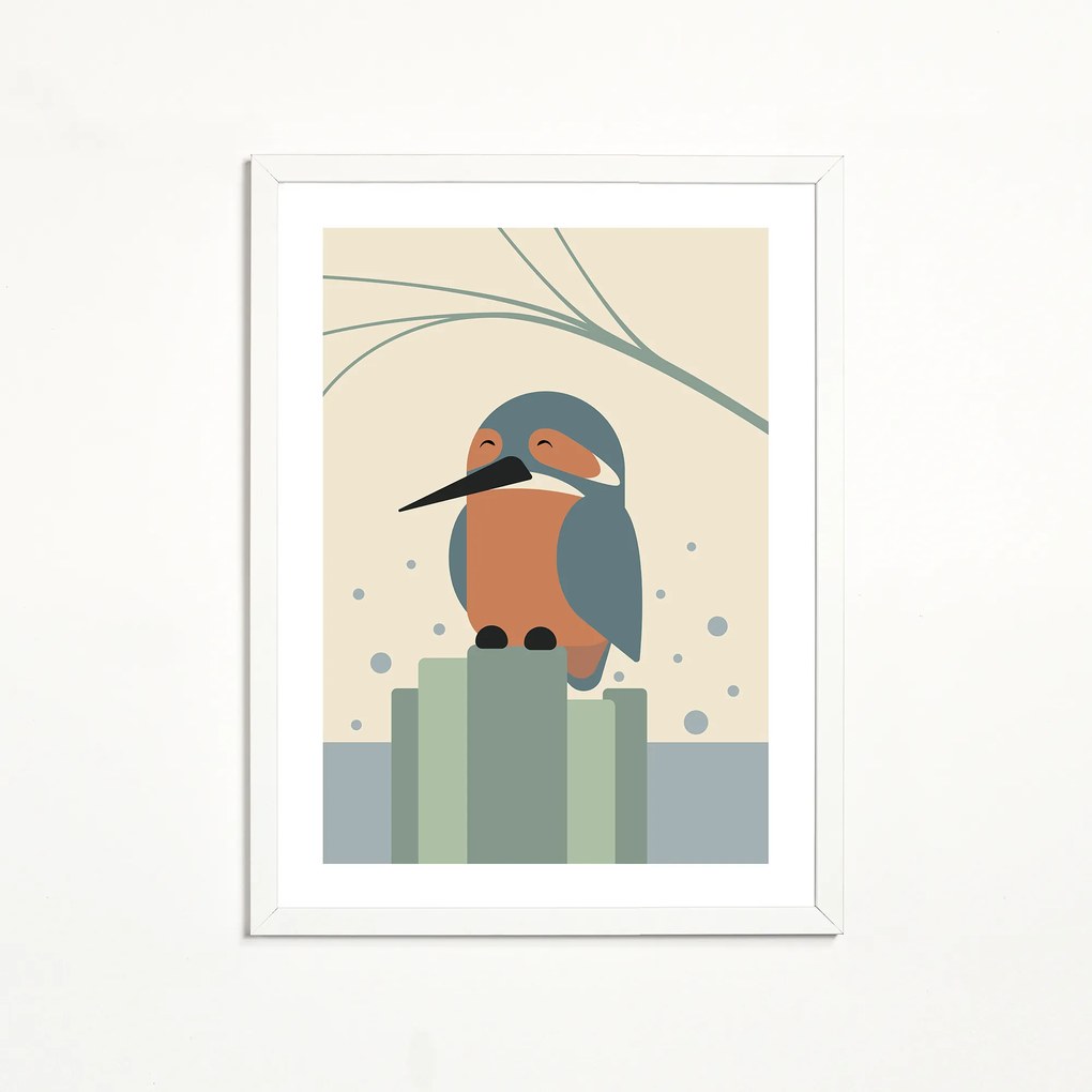 Marcela Hradská | Ledňáček Rám: Černý, Velikost: 100 x 70 cm
