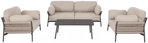 BIZZOTTO Zahradní konferenční stolek SPIKE antracit 104x61 cm