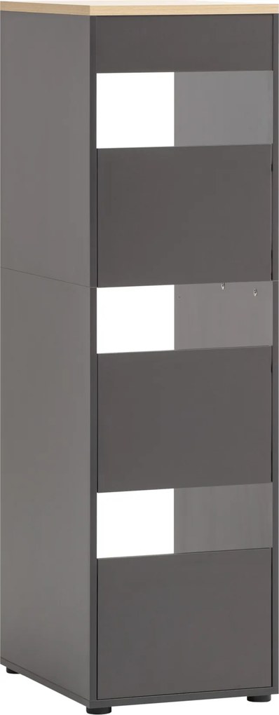 Schildmeyer Skříňka k pračce »Solea« (3x žlab na prádlo, výška 154 cm, antracitová)