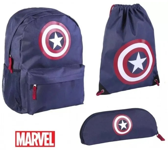 SET batoh, vak a penál Kapitán Amerika Marvel