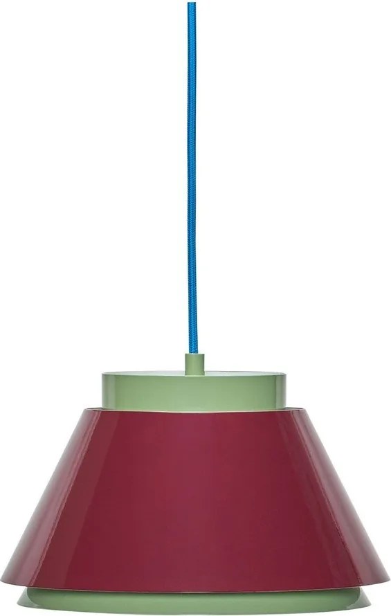 Červené/zelené kovové závěsné svítidlo ø 25 cm Remi – Hübsch