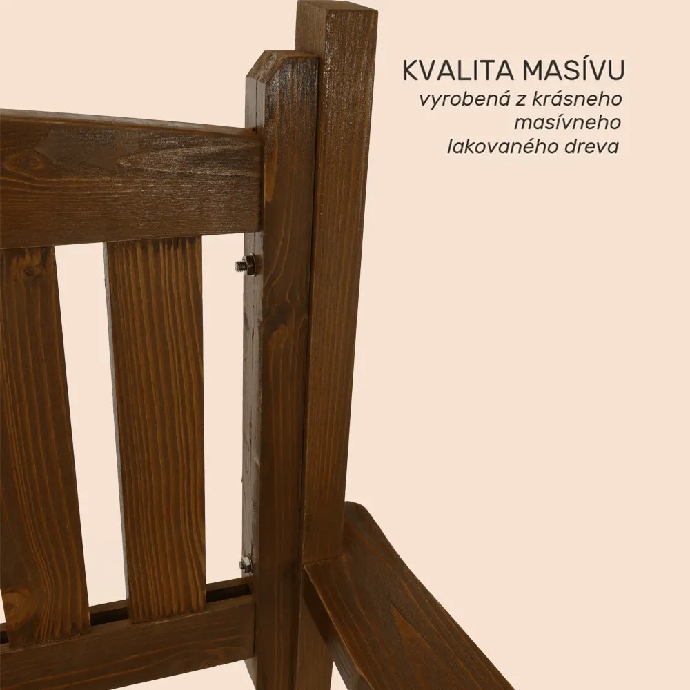 Zahradní lavička, hnědá, 150cm, AMULA