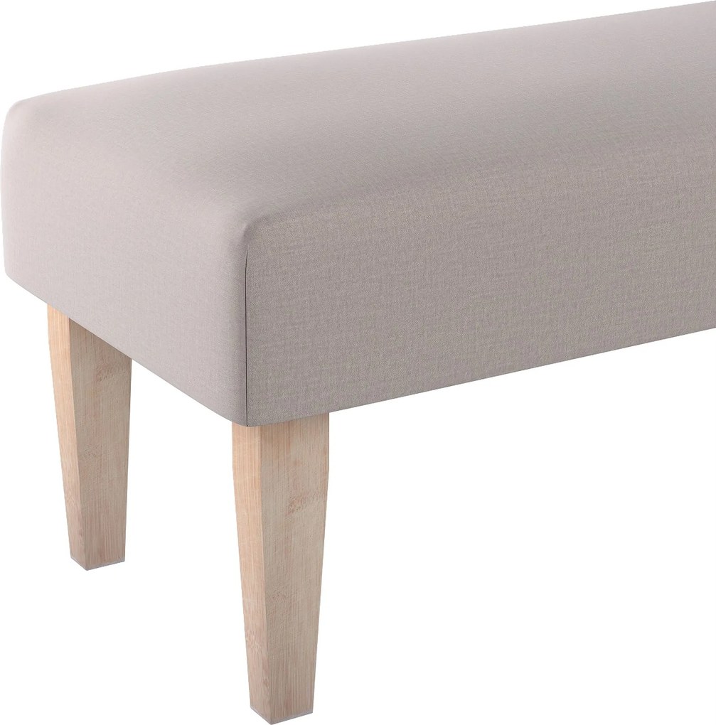 Dlouhá lavička 100x40cm barva béžová látka sametová