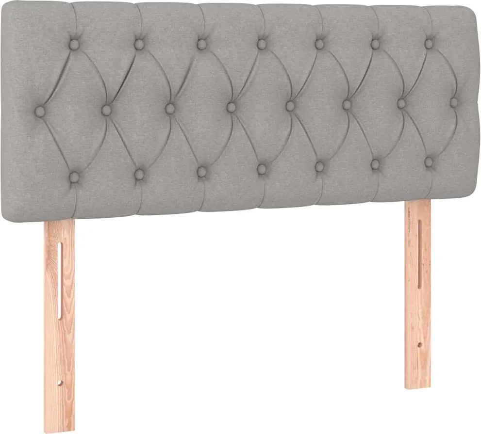 Box spring postel s matrací světle šedý 100 x 200 cm textil 3126461