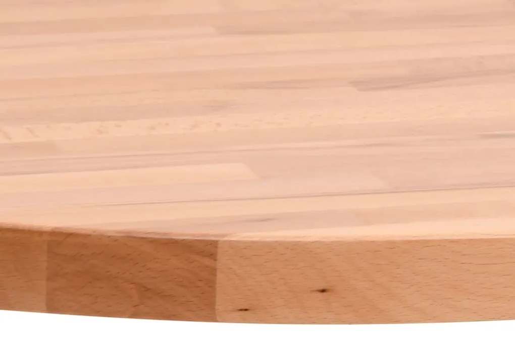 Stolní deska Ø 90 x 4 cm kulatá masivní bukové dřevo - Default Title