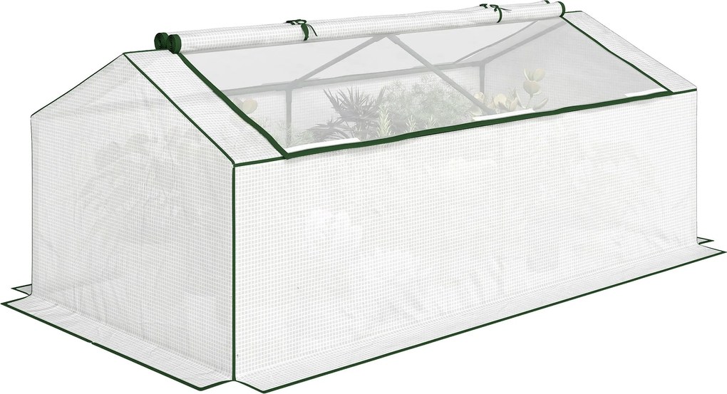 Outsunny fóliový skleník s PE sítí — mrazuvzdorný mini skleník pro balkon a zahradu, 180 × 90 × 70 cm | Aosom