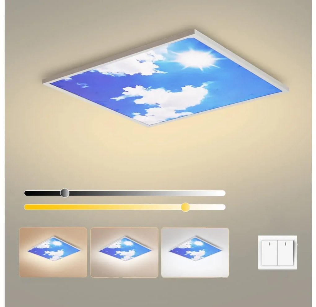 Brilagi - LED Stropní svítidlo SLIMFRAME LED/58W/230V 60x60 cm stříbrná/modrá