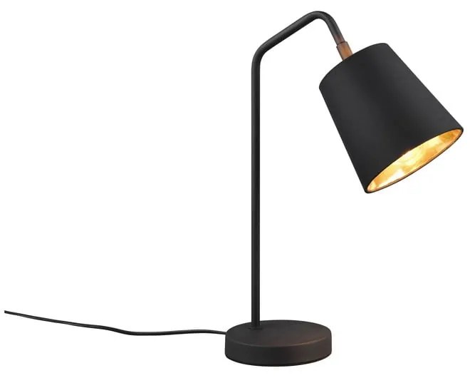 Černá stolní lampa s textilním stínidlem (výška 45 cm) Buddy – Reality