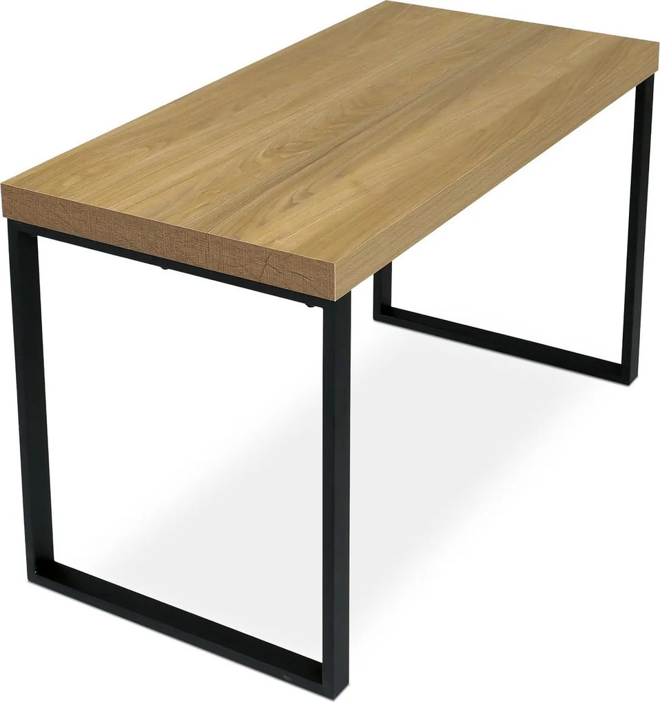 Autronic Počítačový stůl, 120x60 cm, MDF deska, Melamine dekor, kov, černý lak APC-507 OAK