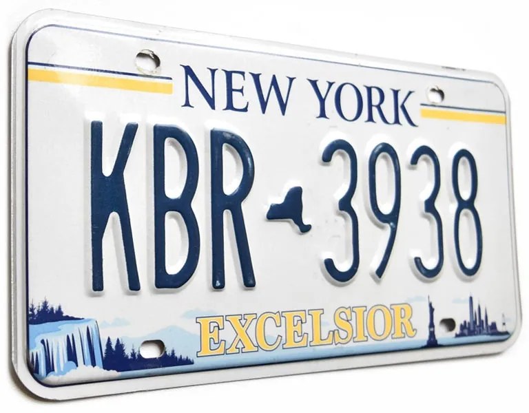 Americká SPZ New York Excelsior KBR 3938